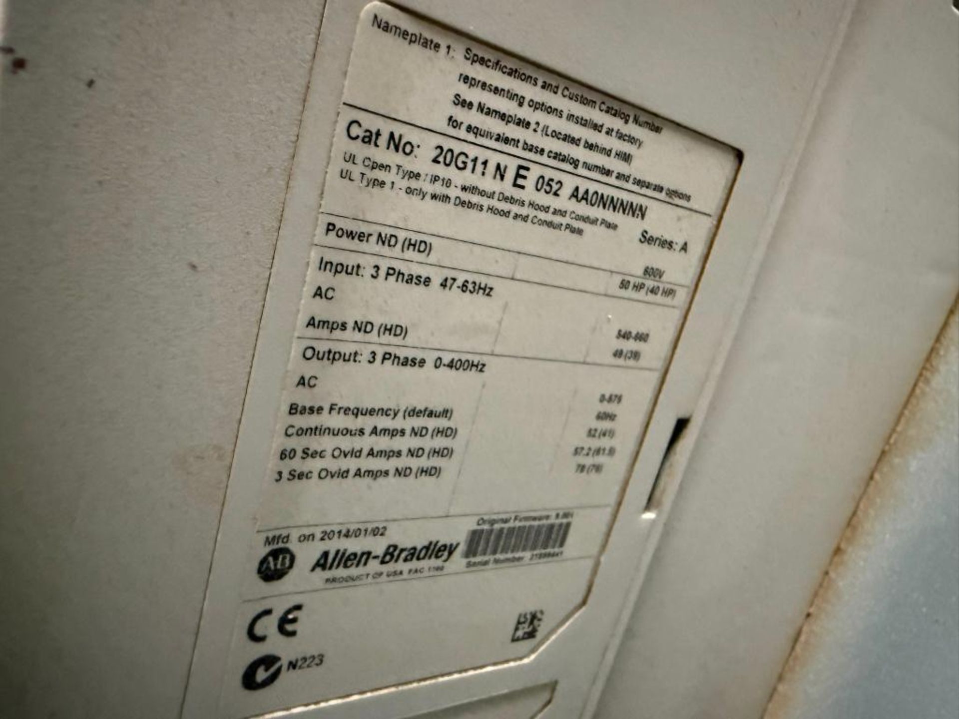 CABINET OF (2) ALLEN BRADLEY POWERFLEX 755 DRIVE VFDS
