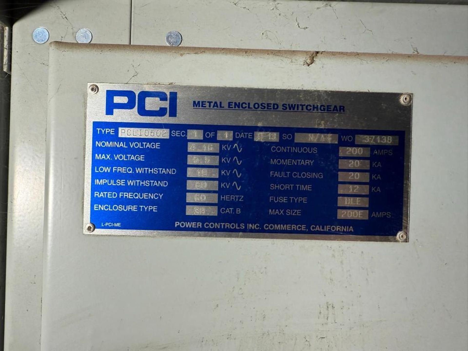LIMITAMP MOTOR CONTROL MODEL CR194C118A2 WITH SWITCHGEAR