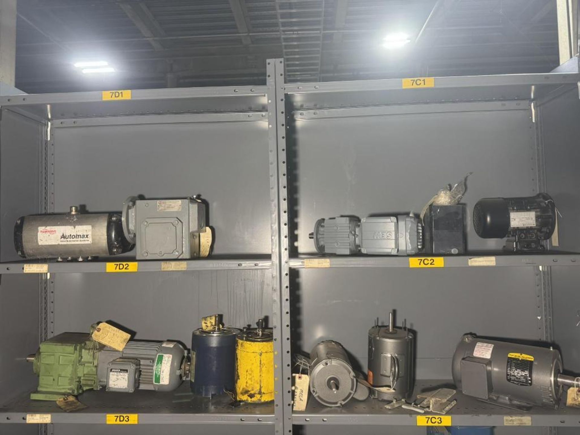 (2) SECTION OF MOTORS ON SHELVES - Simple Rigging/Loading Fee: $150