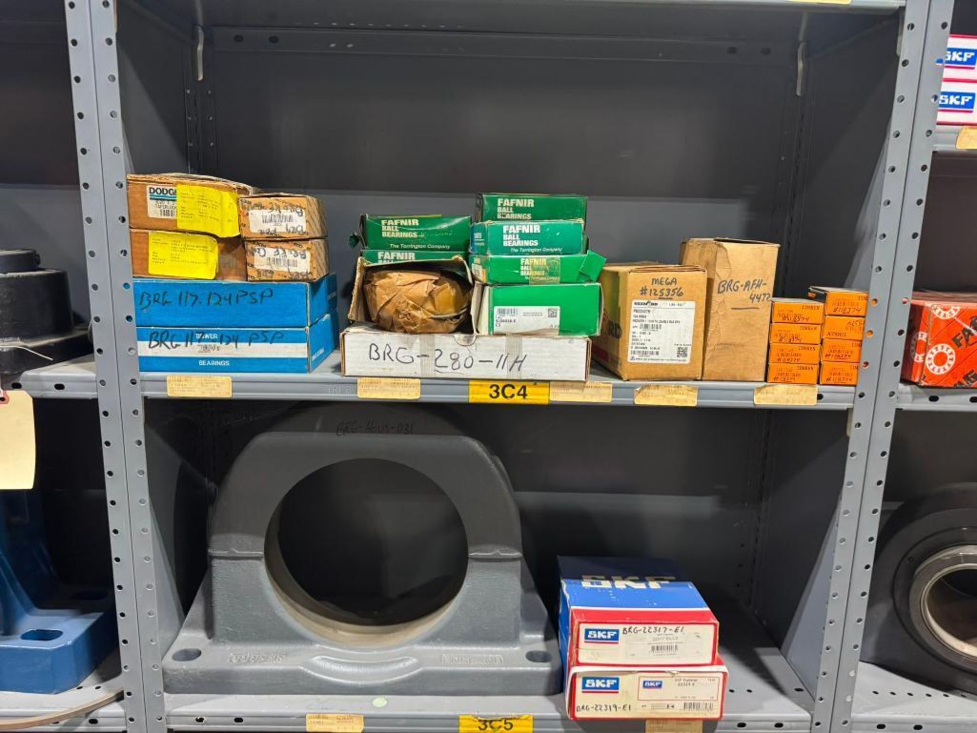 (1) SECTION OF BEARINGS ON SHELVES - Simple Rigging/Loading Fee: $100