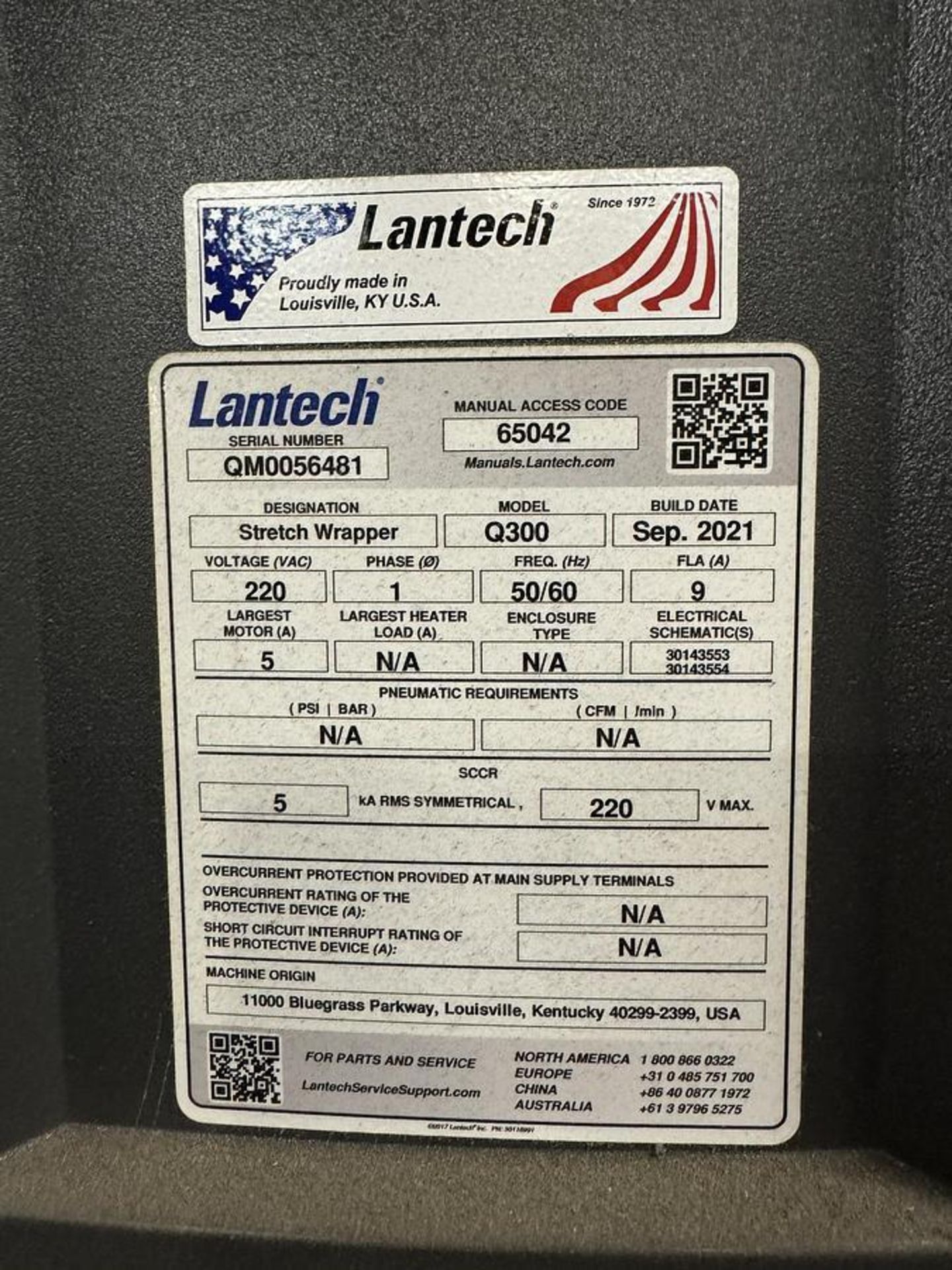 LANTECH Q300 PALLET STRETCH WRAPPER MANUFACTURED 2021 - Simple Rigging ...