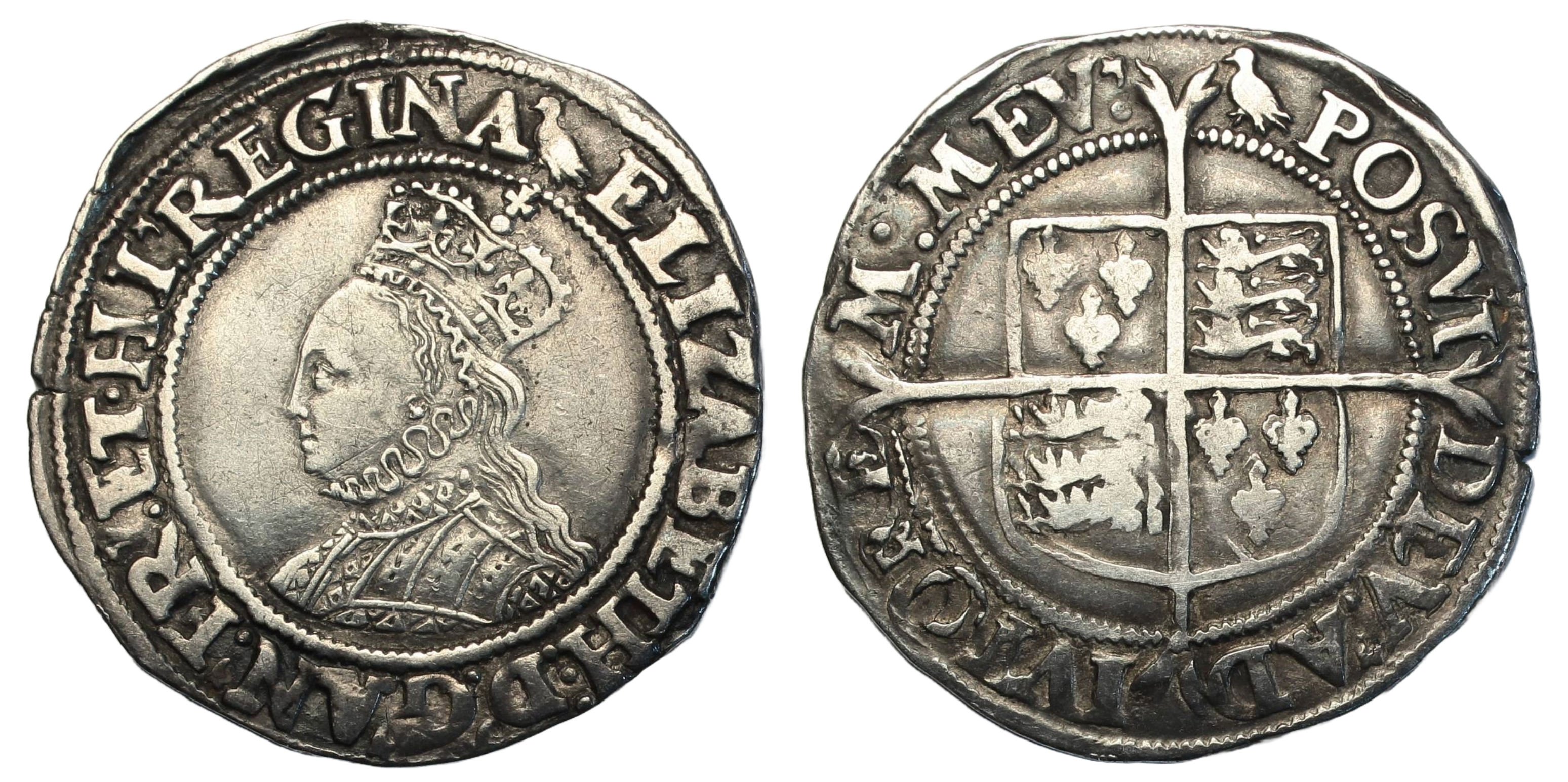 Elizabeth I (1558-1603), Shilling, second issue, crowned bust 3C left ...