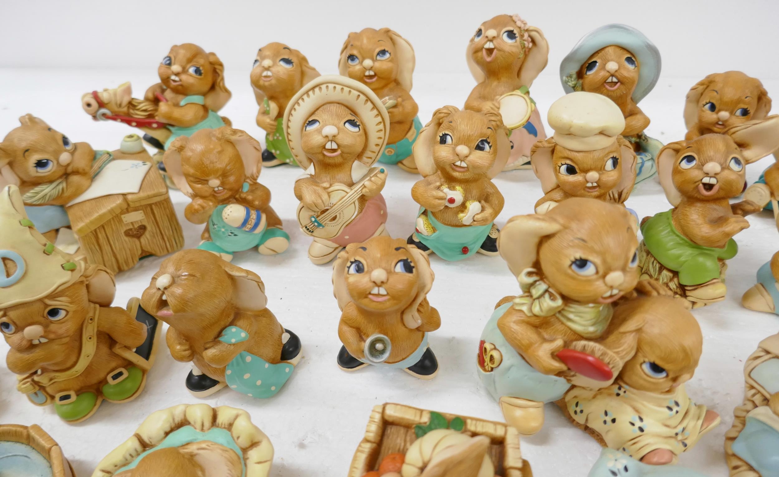 Large collection of Pendelfin bunny rabbit figures examples to include ...