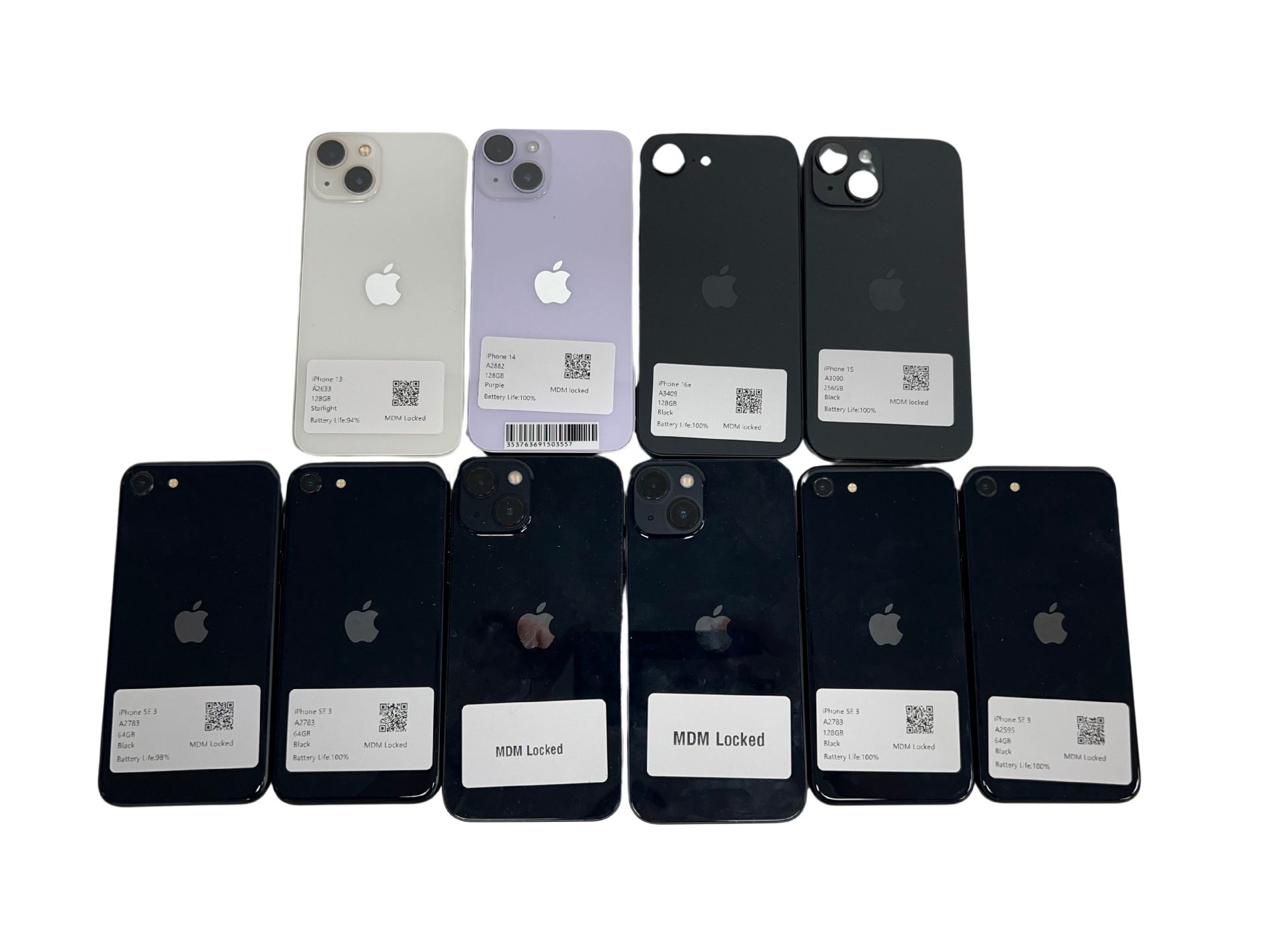 Assorted Apple iPhones sold for parts (MDM locked, sold as seen for ...