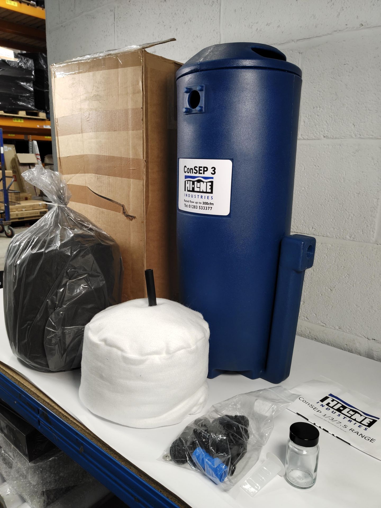 A Hi-Line Industries ConSEP 3 - rated flow up to 300cfm.