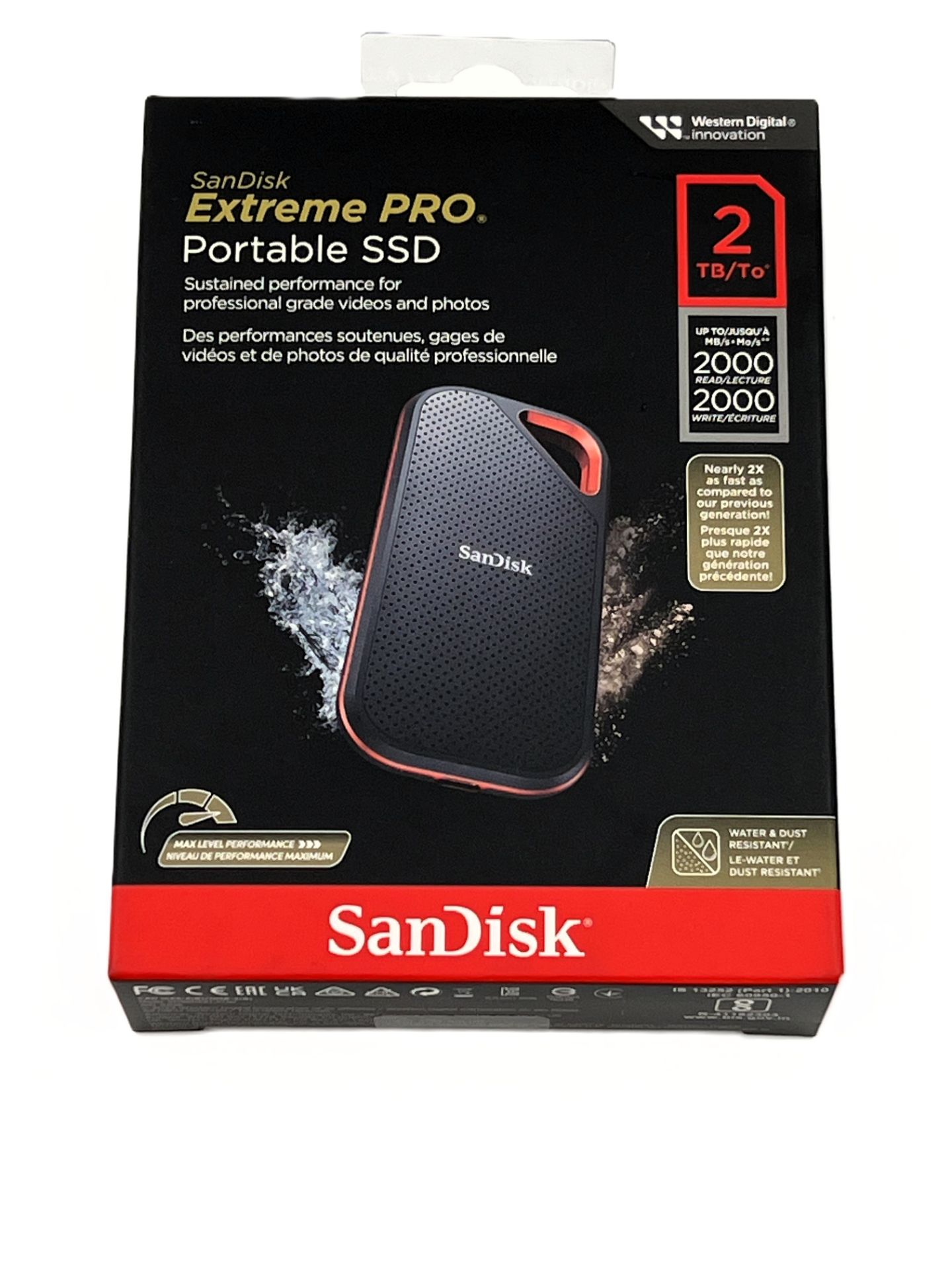 As new SanDisk Extreme 2TB USB-C Portable SSD (EAN: 619659181314 P/N ...