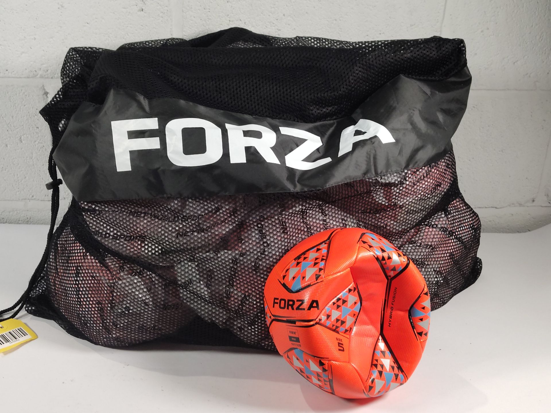 Eleven as new FORZA Club footballs in orange/blue, size 5 (comes with a ...