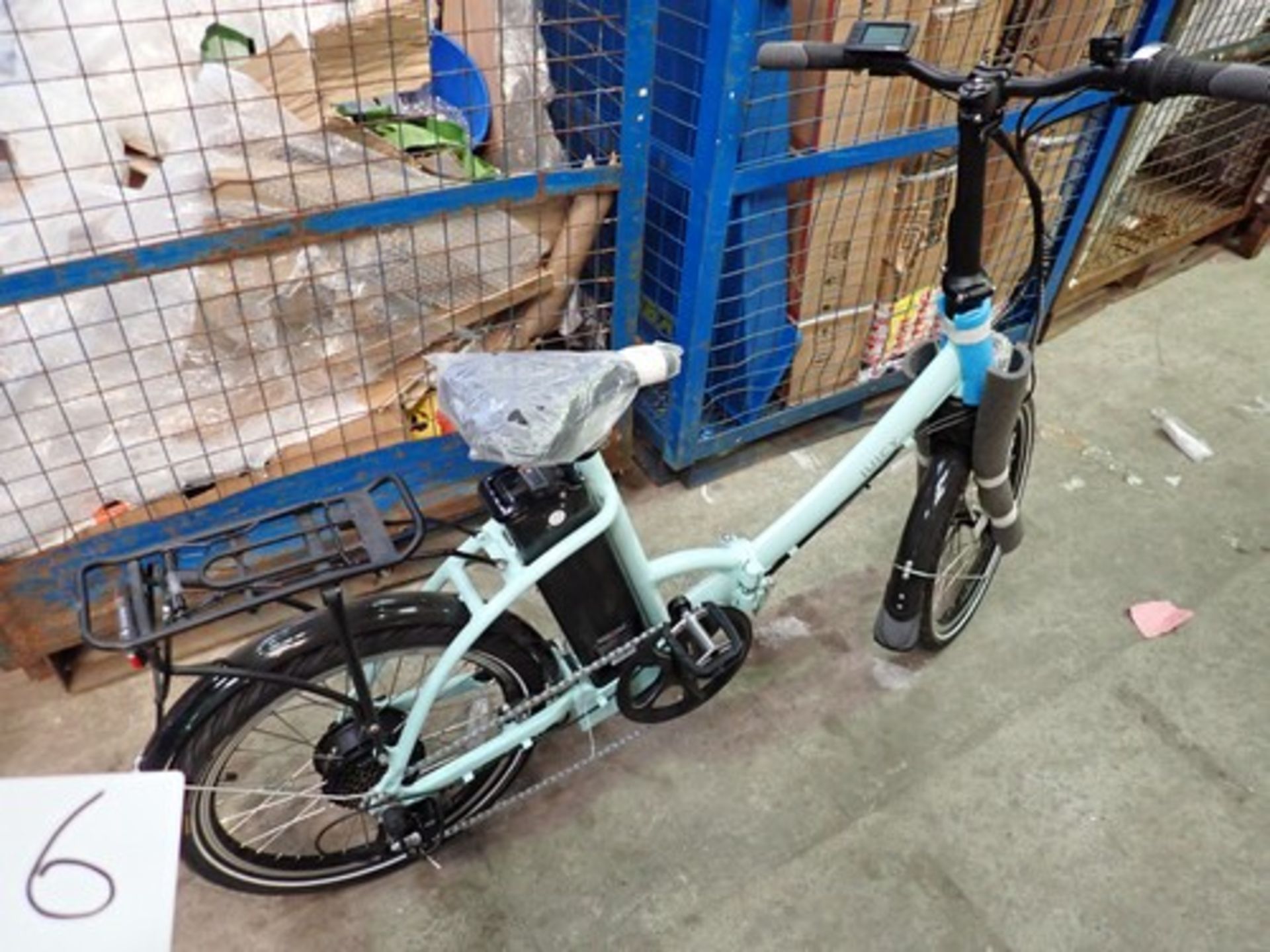 1 x damaged Juicy folding electric bike, powers on ok, motor working ...