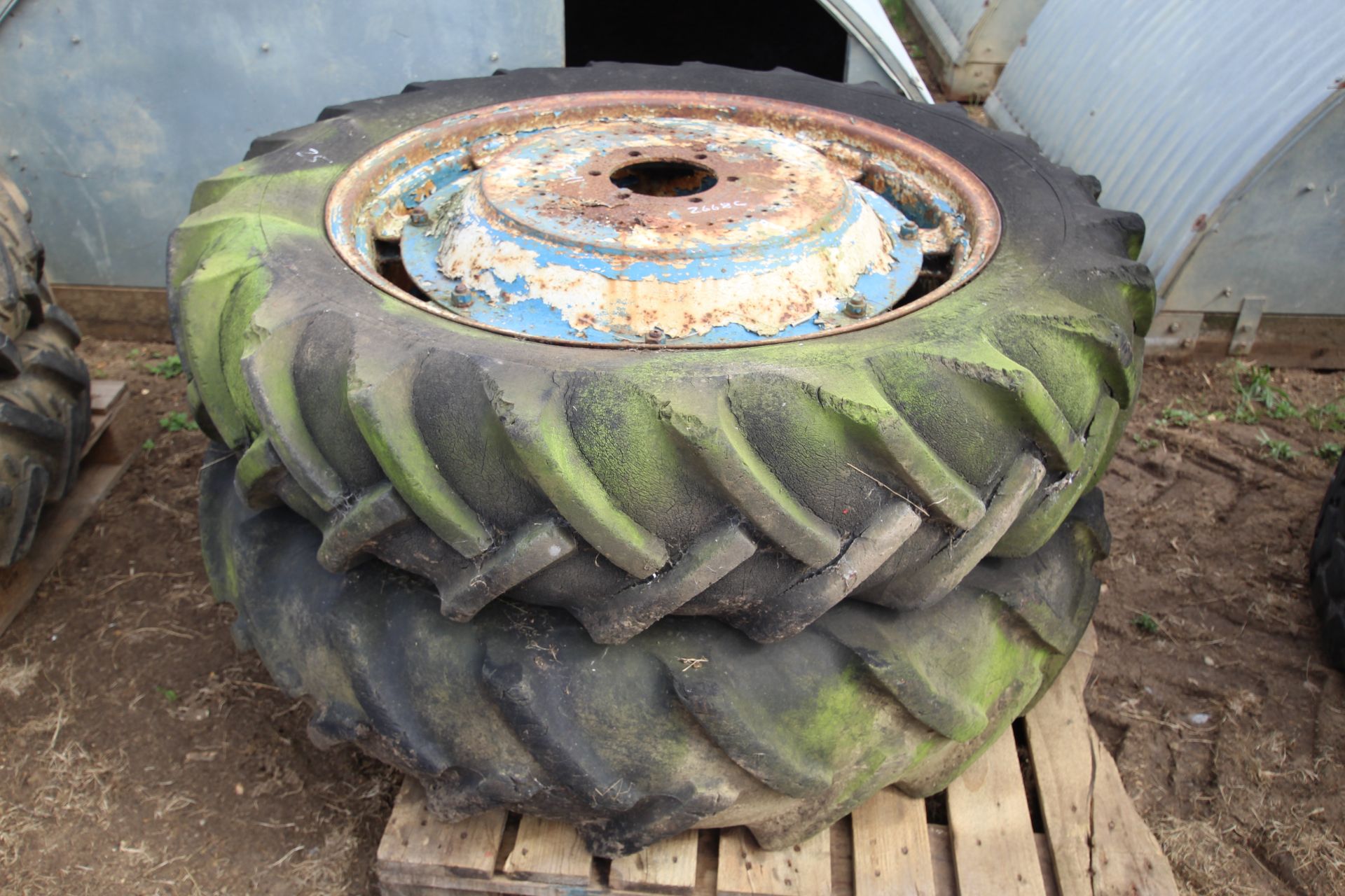 Pair of rear wheels ex-Fordson Major. V