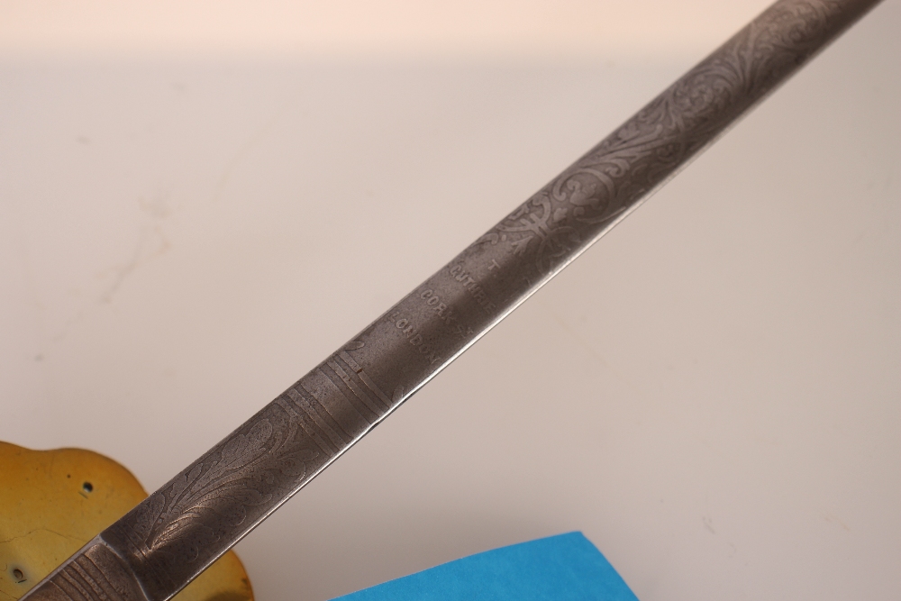 A Victorian Court sword by T. Guthrie, Cork Street, London, (no scabbard)