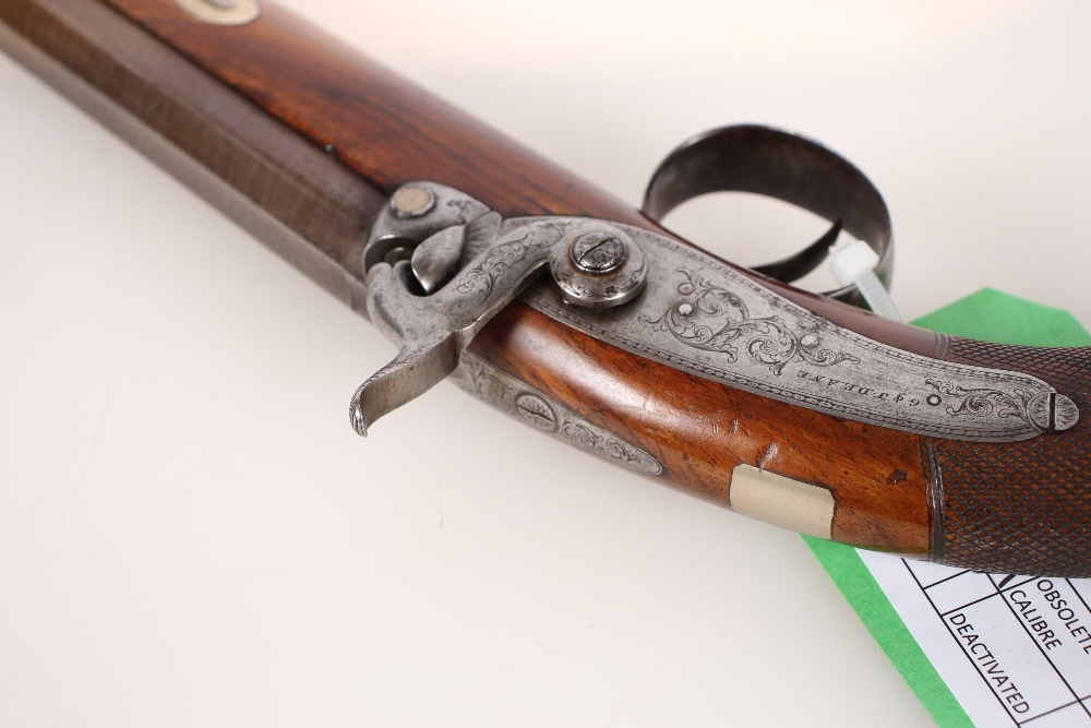 A very fine percussion pistol by G & J Deane, London bridge, 8" barrel ...
