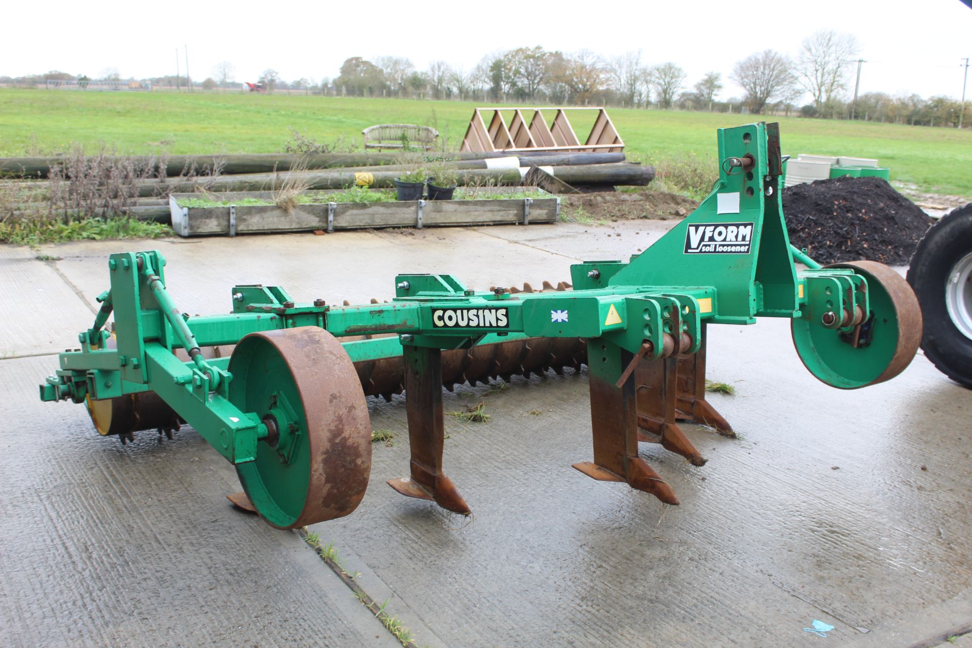 Cousins 3.2m five leg V-Form. 1996. With heavy duty depth wheels and ...