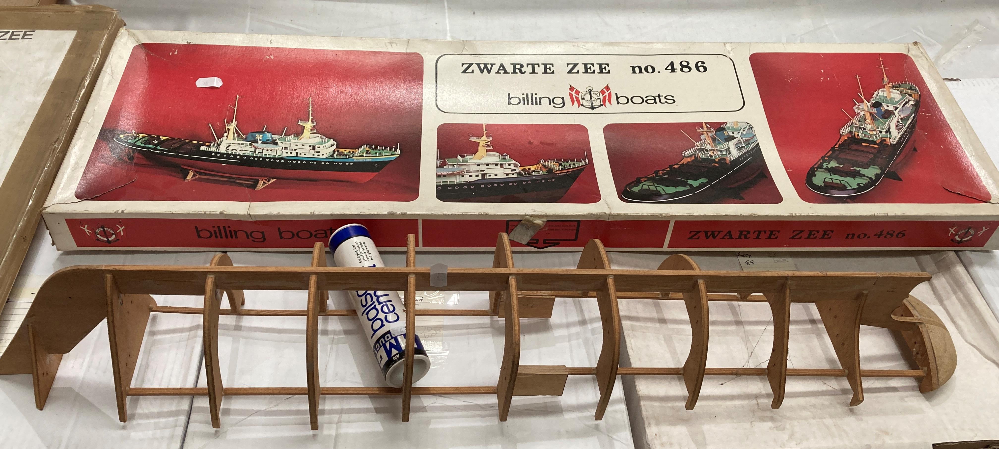 Scale model by Billing Boats, Denmark of the ship Zwarte Zee, no. 486 ...