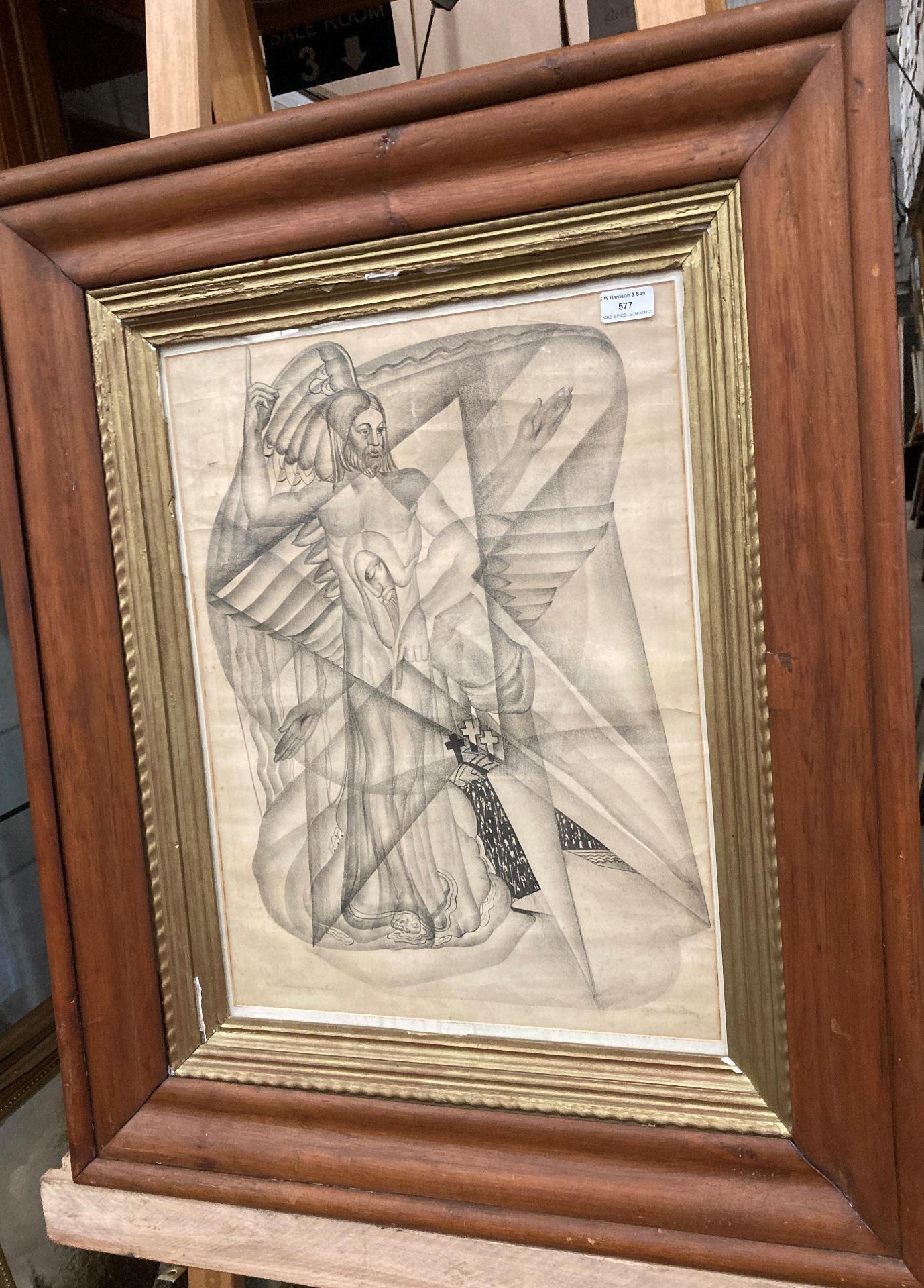Peter William Ibbetson (British 1908-1975), framed crayon and pen ...