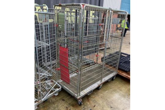 10 x assorted single and double mobile storage cages (CWH REF: Outside)