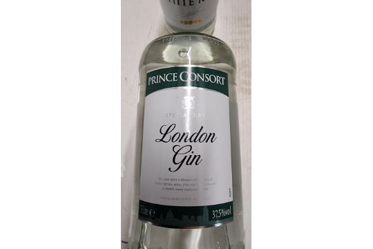 A 1.5 litre bottle of Prince Consort London Gin and 2 x 70cl bottles of ...