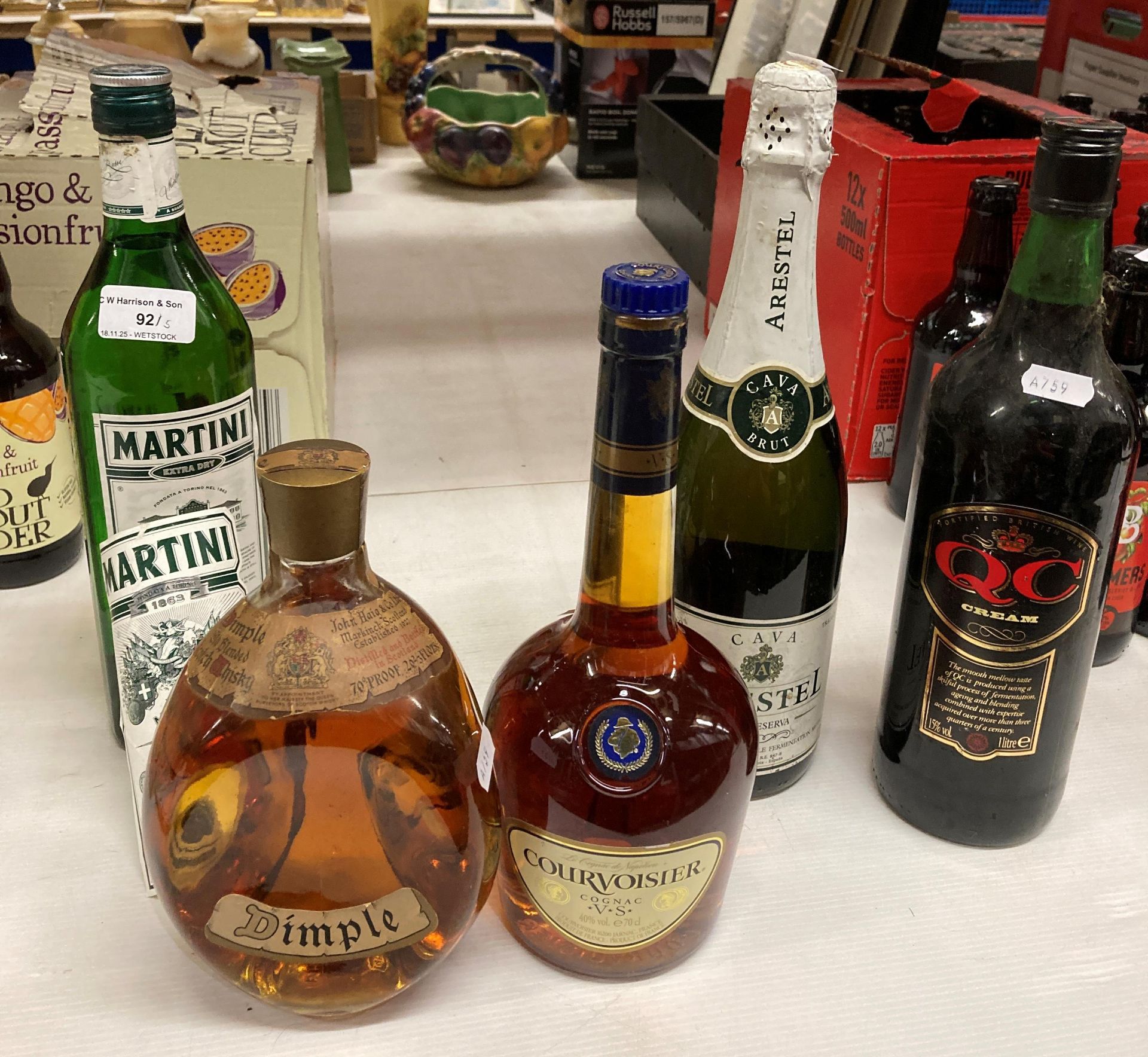 Five bottles of spirits - 26 2/3 fl.oz John Haig & Co Dimple Blended ...