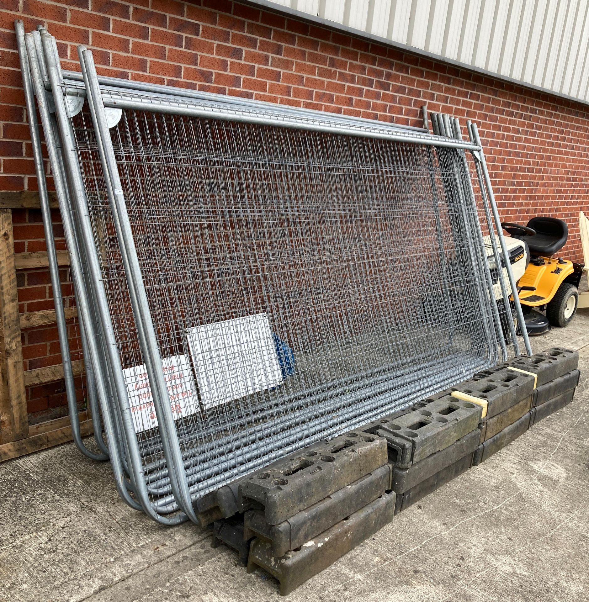 11 x sections of Harris security fence panels (344cm x 183cm) complete ...