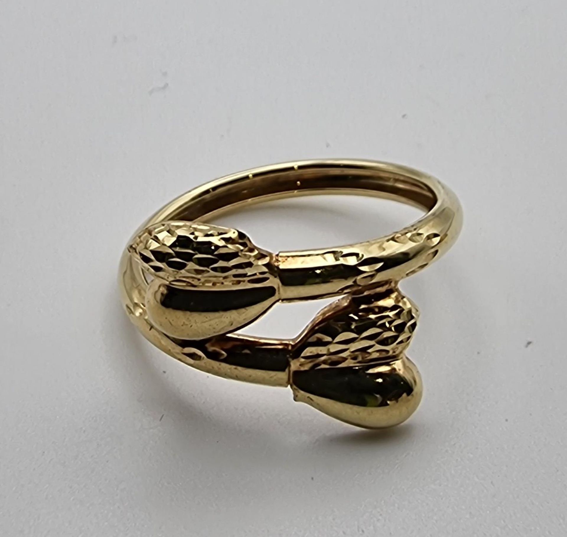 A 9k gold (375) diamond cut ring (size S - approximate weight 1.8g), a ...