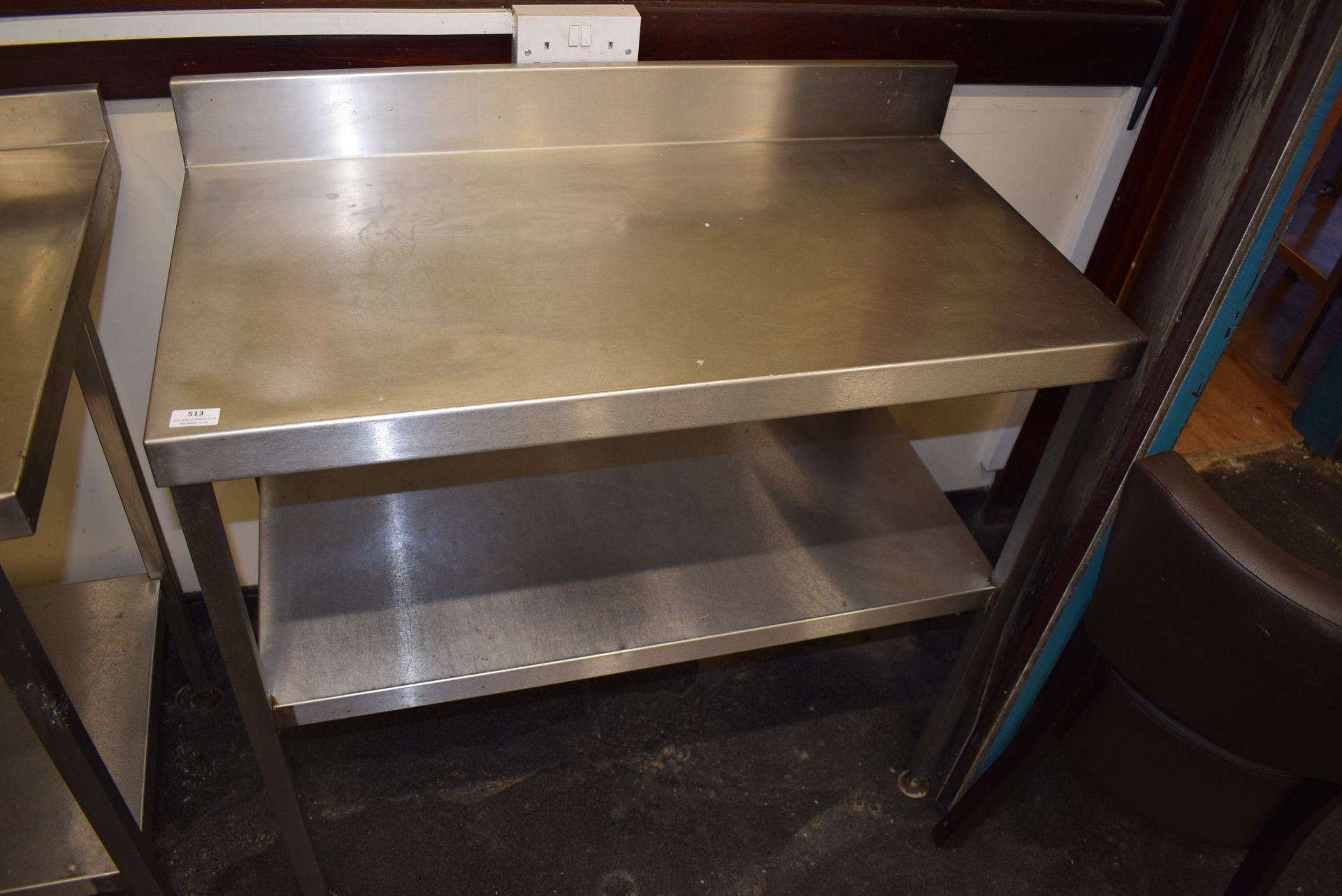 *Stainless Steel Preparation Table with Undershelf and Upstand to Rear ...