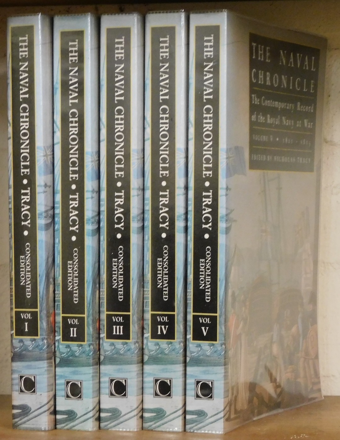 Naval books. Tracy (Nicholas). The Naval Chronicle, 5 vols.