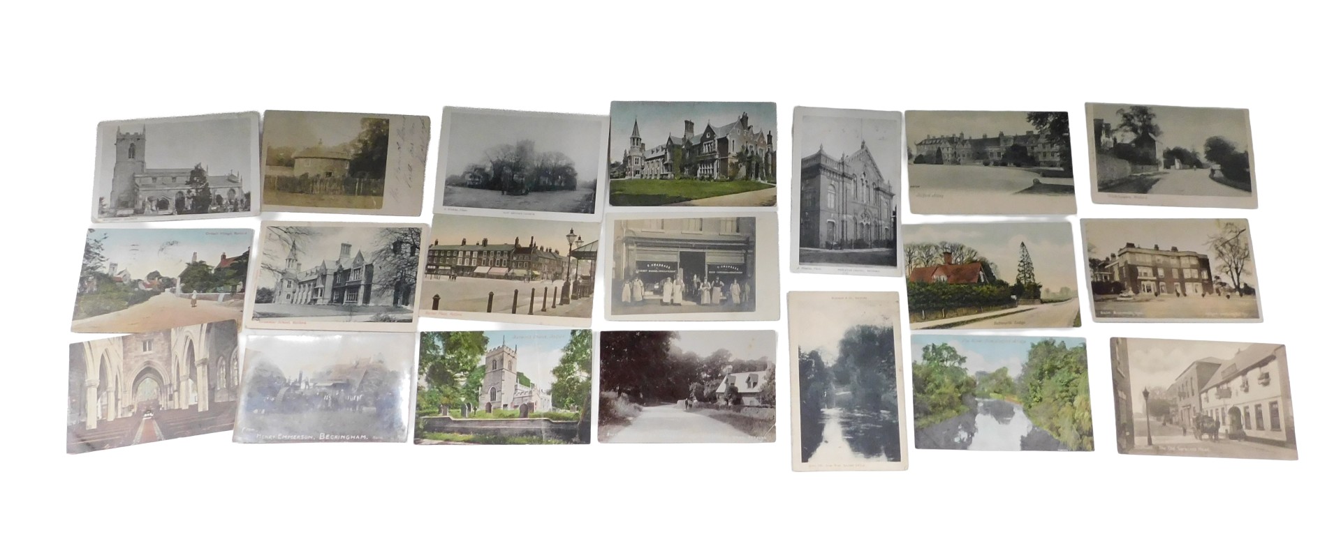 A small collection of postcards, Henry Emmerson of Beckingham, and ...