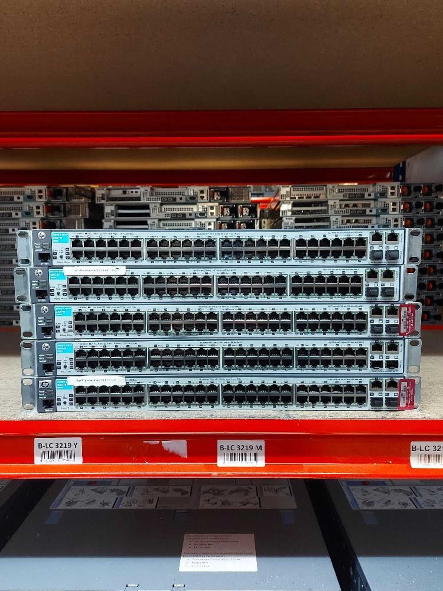 (5) Hewlett Packard ProCurve 2510G-48 Switch J9020APlease note: This ...