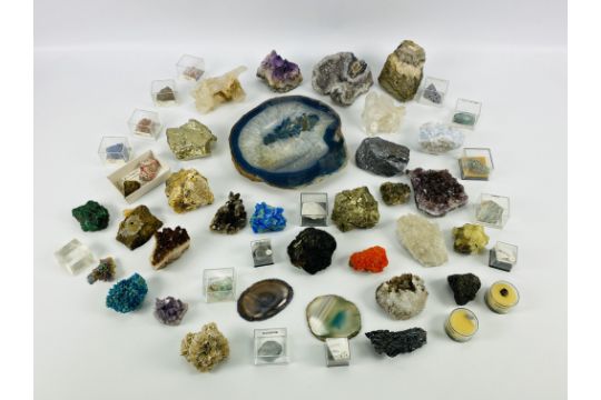 A good large and extensive collection of various geodes, minerals and ...