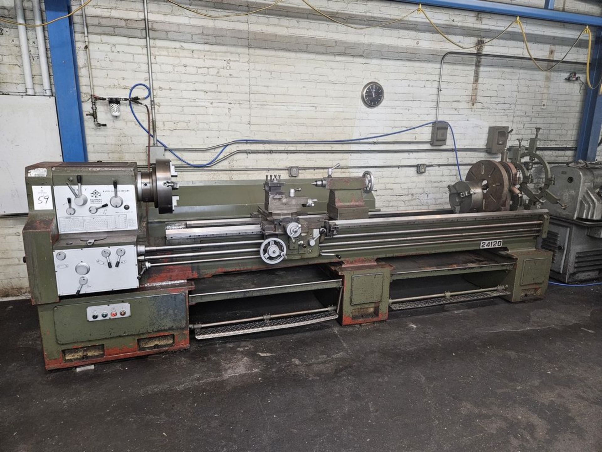 Jet 24120S 24" x 120" Gap Bed Engine Lathe, S/N 814184H, with Tailstock ...