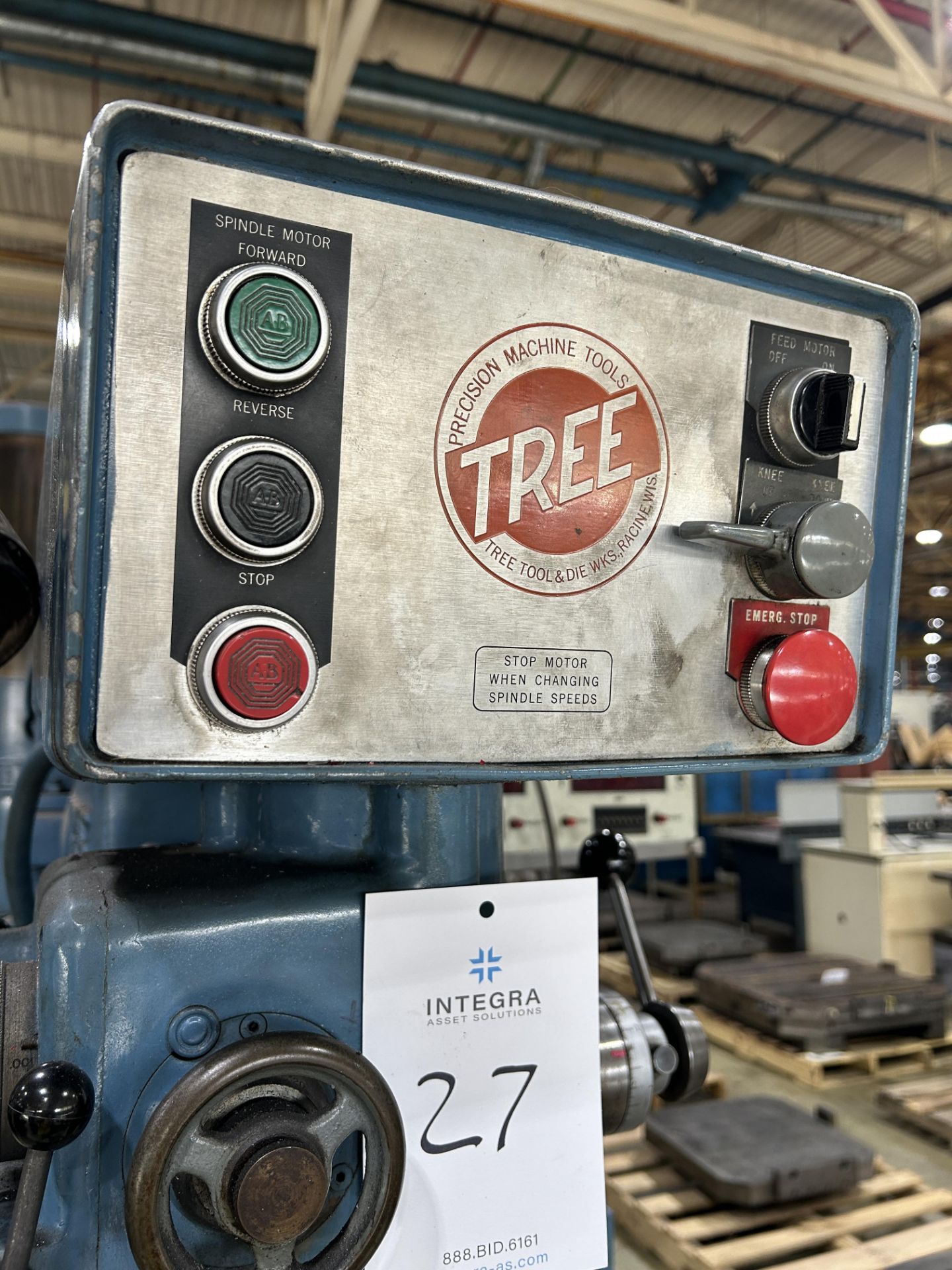 Tree 2VGC 3-HP Universal Milling Machine, S/N NA, 42" x 14" Table ...
