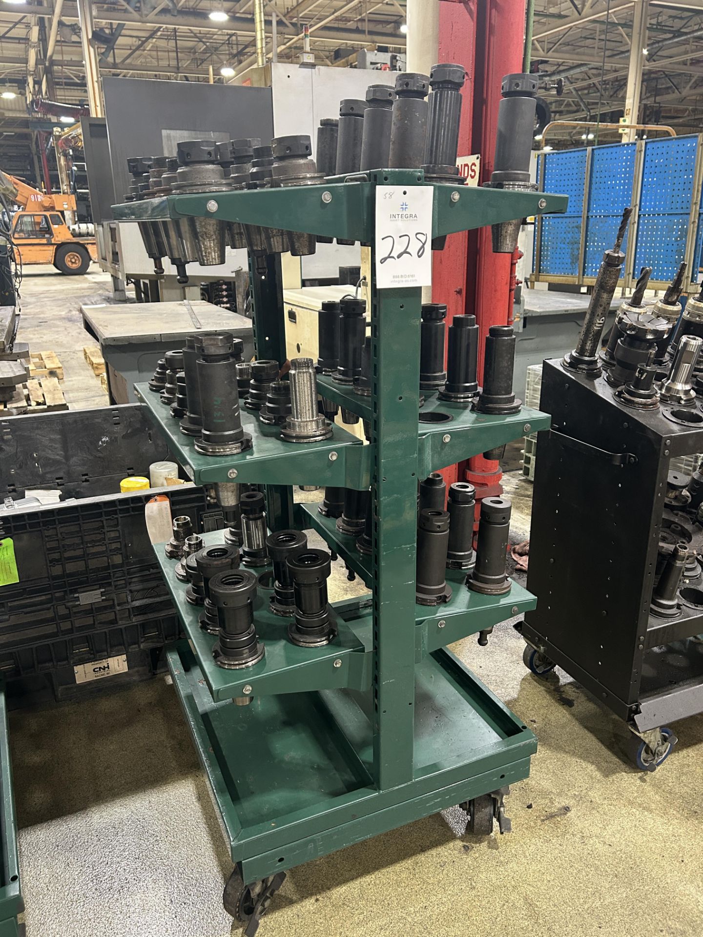 (40) CAT 50 Tool Holders on Cart
