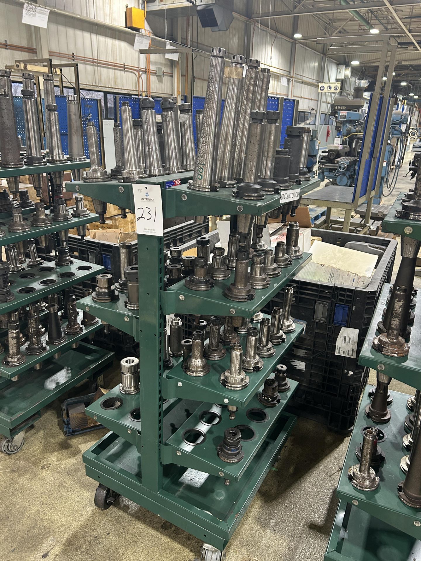 (58) CAT 50 Tool Holders on Cart