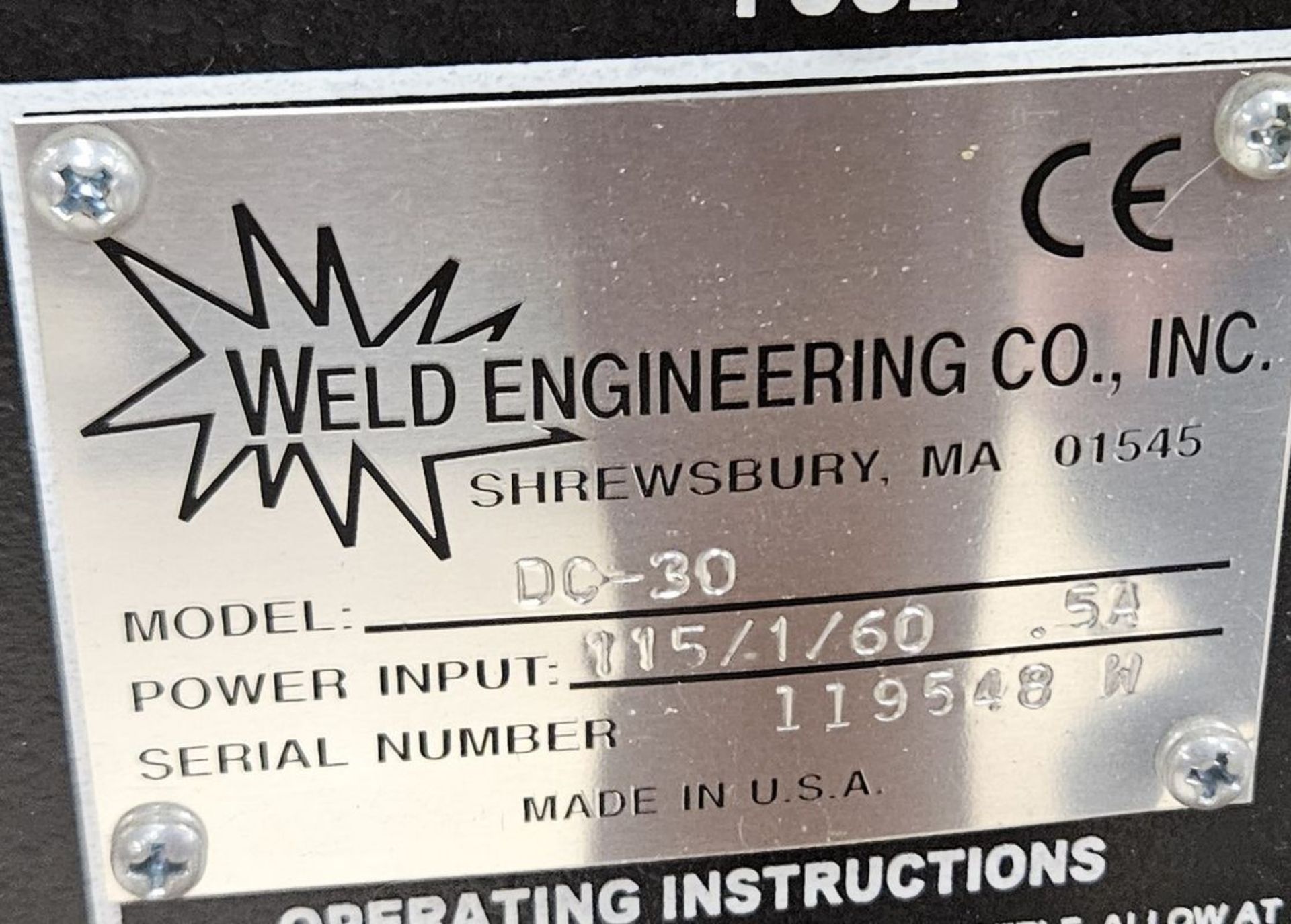 Weld Engineering Mighty-Mac DC-30 Flux Recovery System, S/N 119548 W ...
