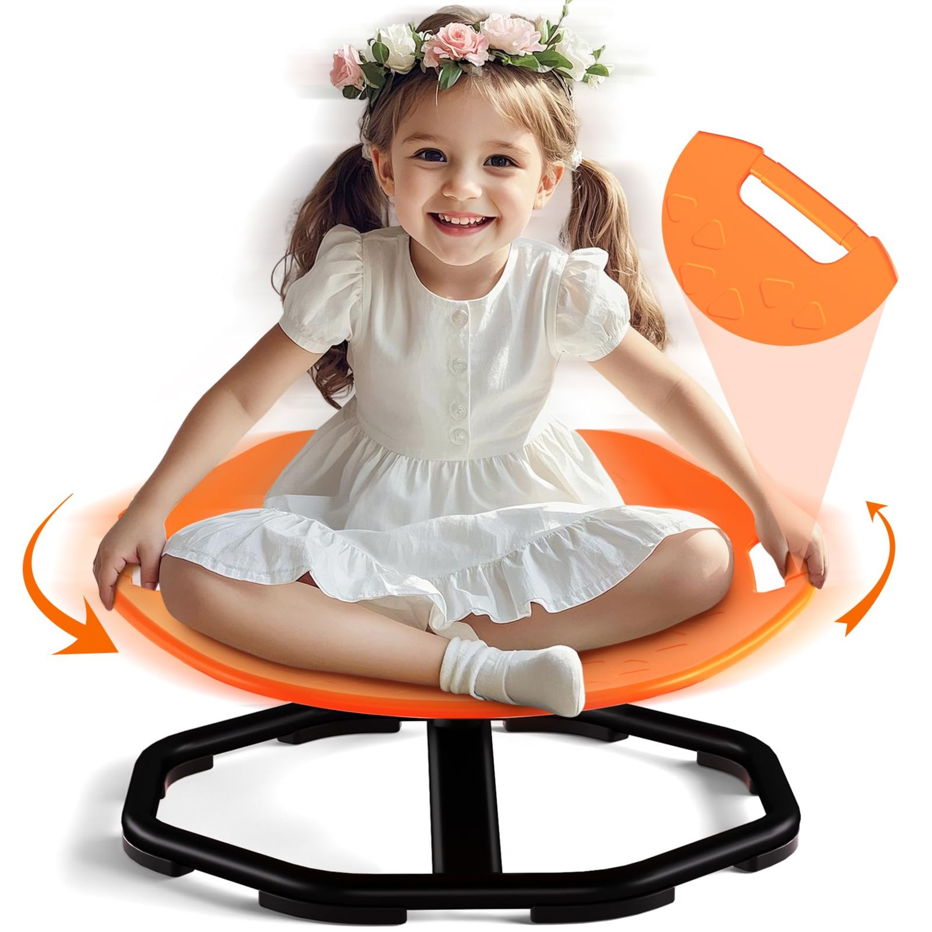 Spinning Chair for Autism with Handles, Kids Spinny ADHD Chair Swing ...