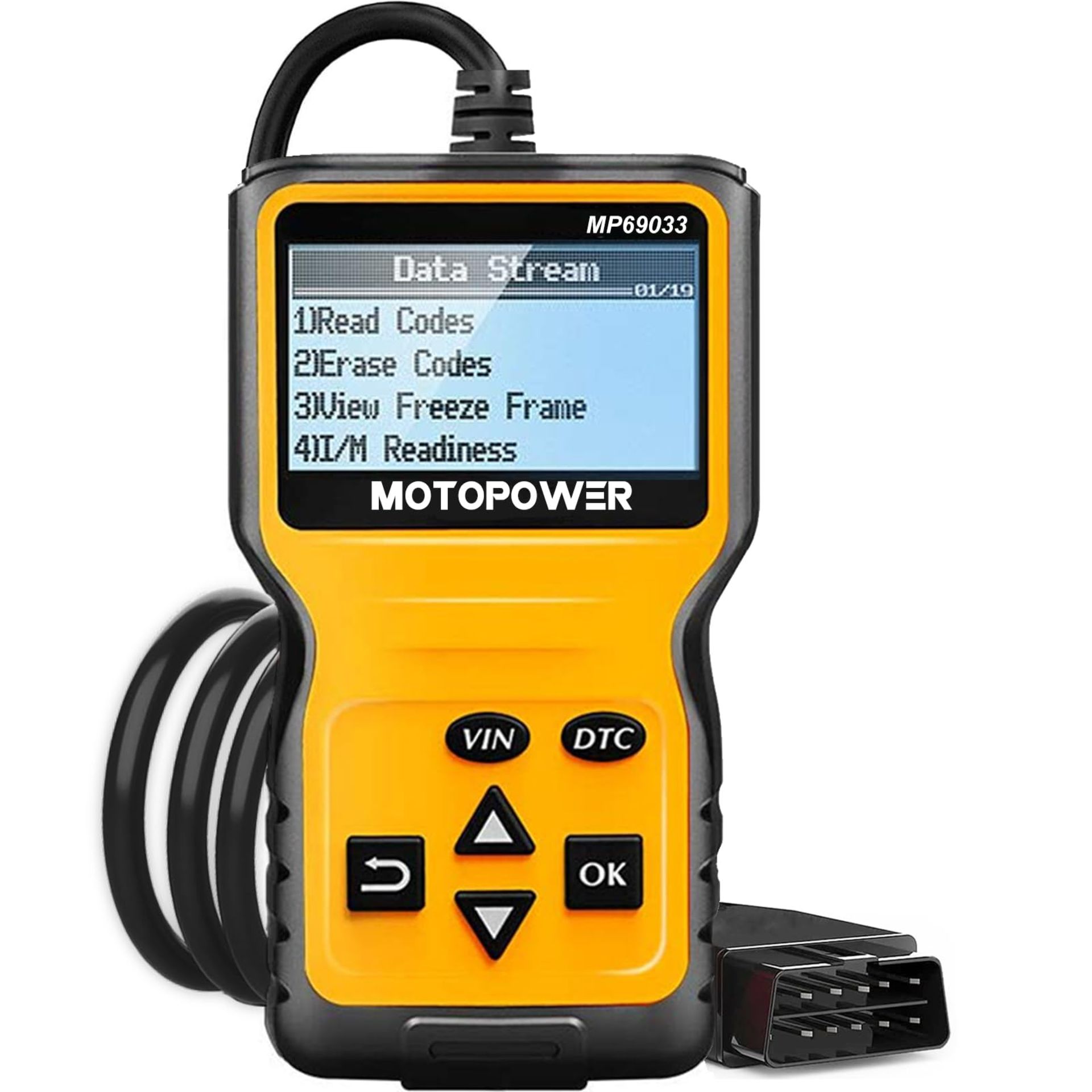 MOTOPOWER MP69033 OBD2 Scanner Universal Car Engine Fault Code Reader ...