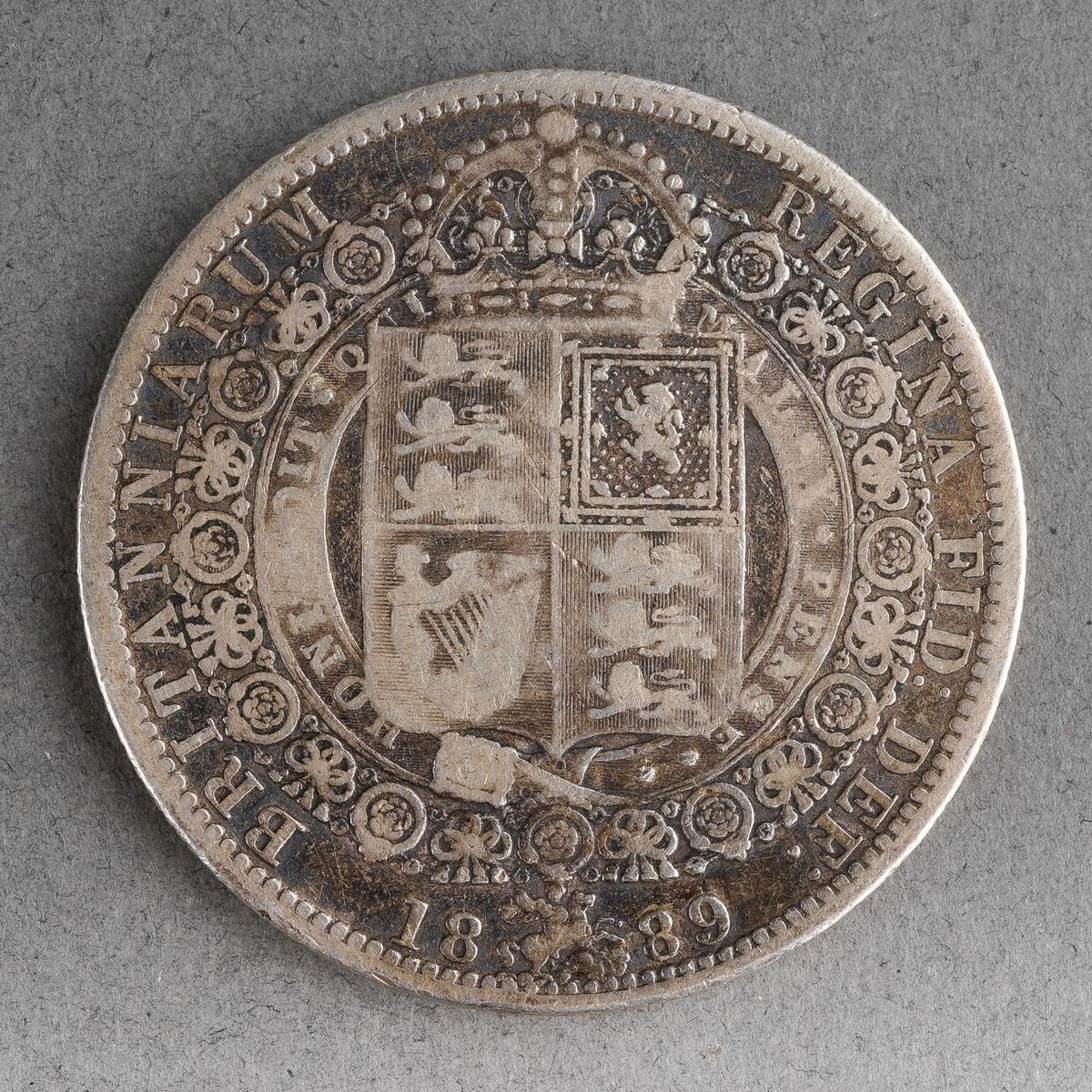 1889 Half Crown coin