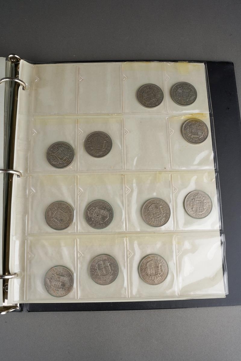 An album of British coins to include: 1844 Sixpence, 1898 Shilling ...