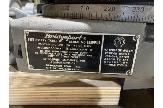 Bridgeport 12" Rotary Table, s/n 14539