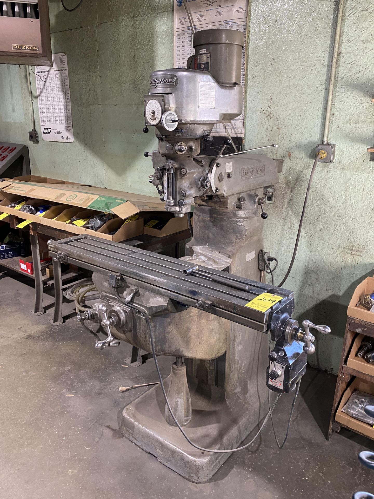 Bridgeport 1 1/2 HP Vari-Speed Vertical Mill, s/n 12BR171816, Servo ...