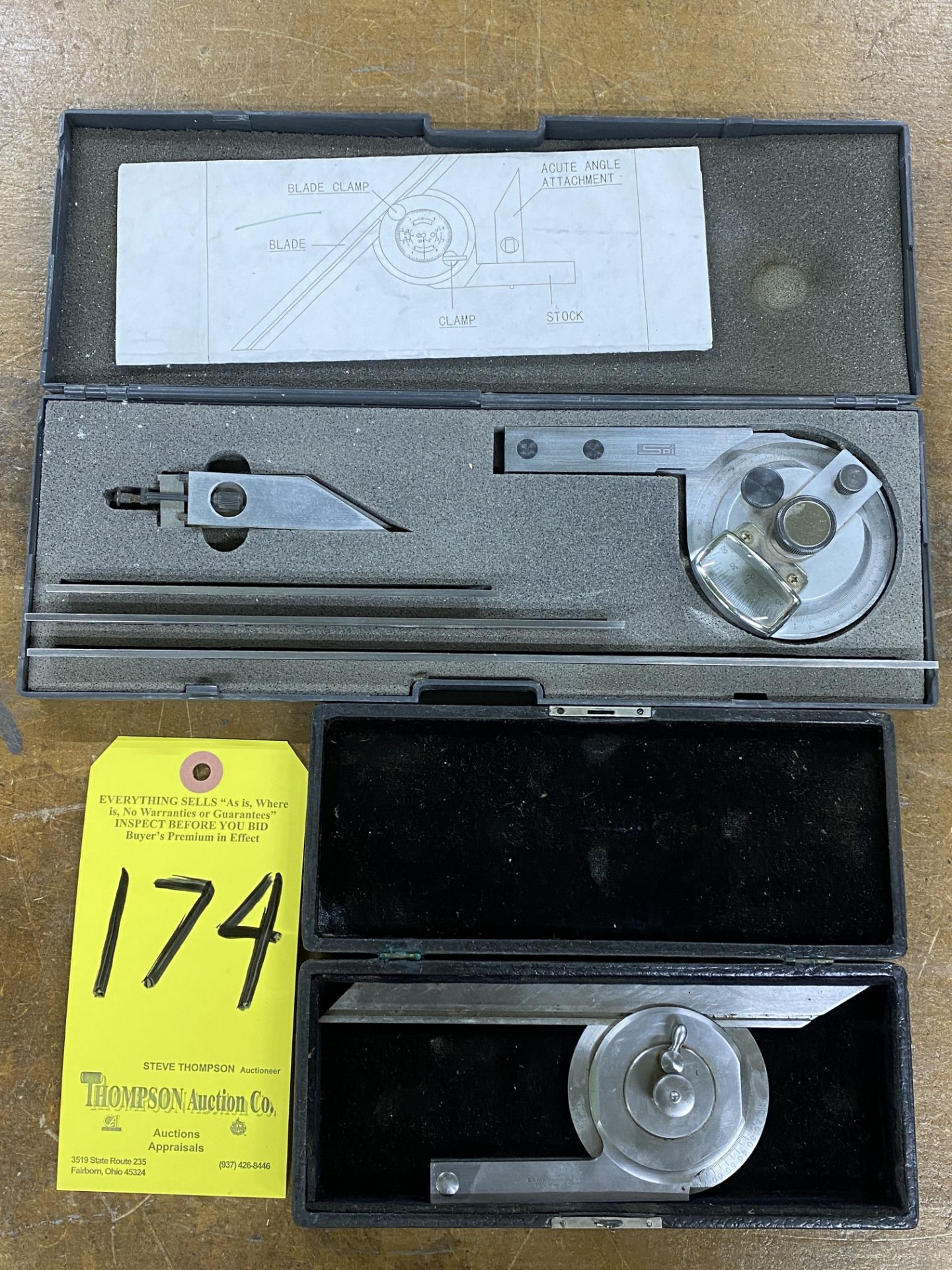 Universal Bevel Protractor Vernier Set