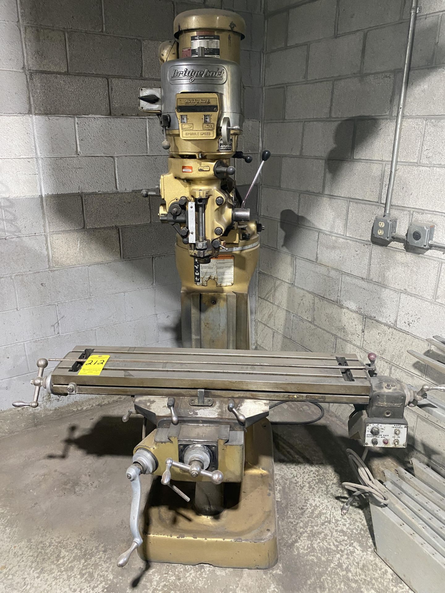Bridgeport Series I, 2 HP Vertical Mill, S/N BR251767, Bridgeport Table ...