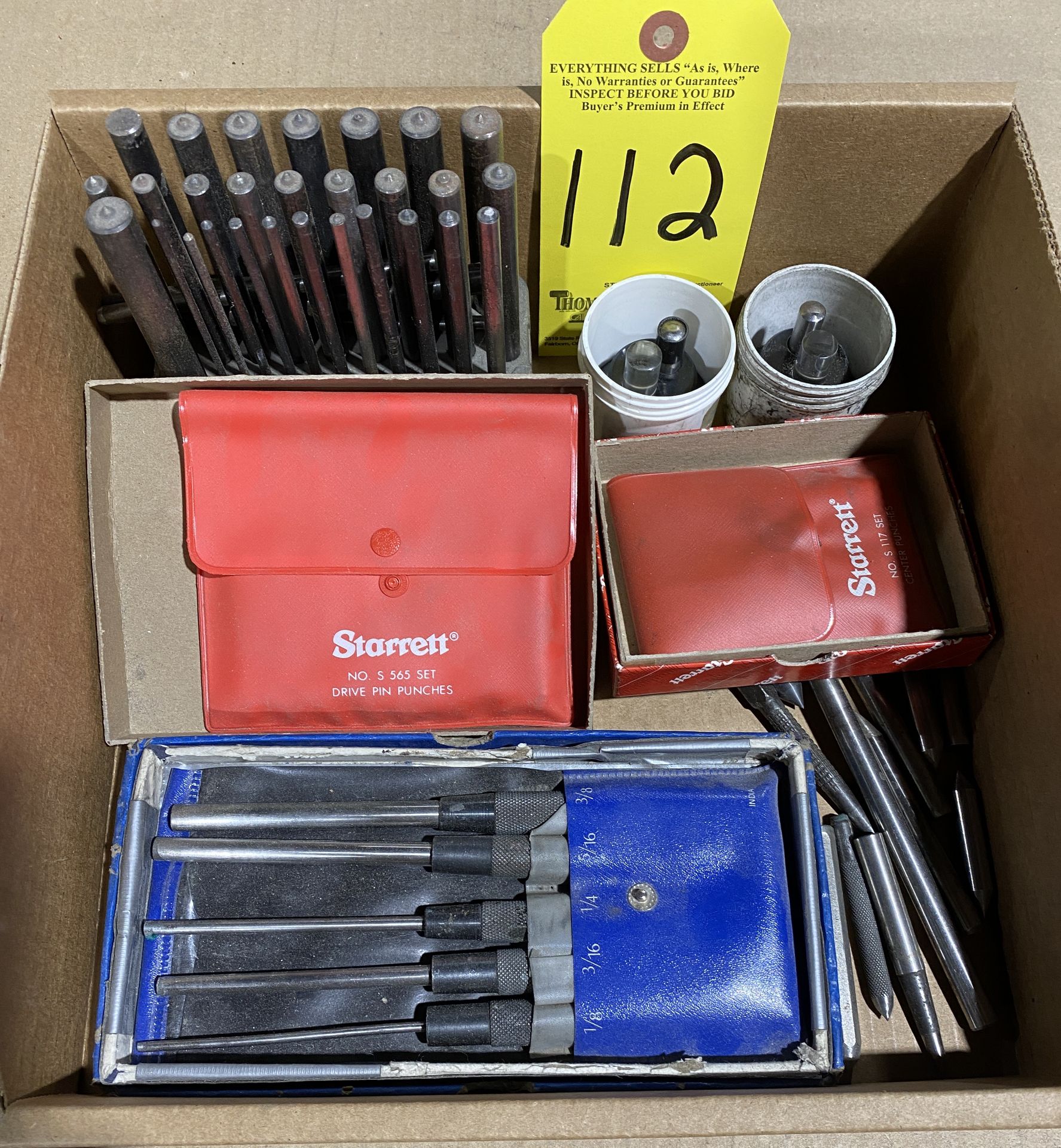 Punch Sets, Starrett Punch Set #565 and #117 Drive Pin Punches