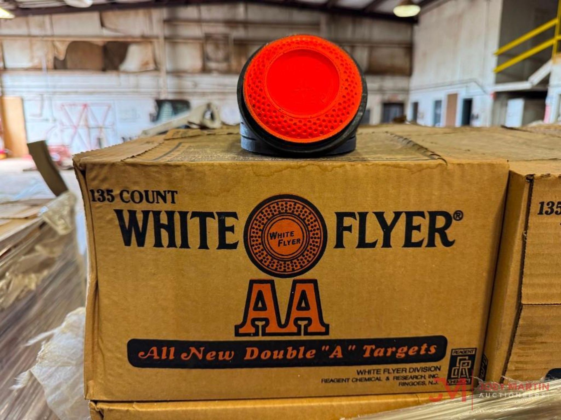 (1) BOX OF WHITE FLYER SHOOTING CLAYS, 135 COUNT PER BOX