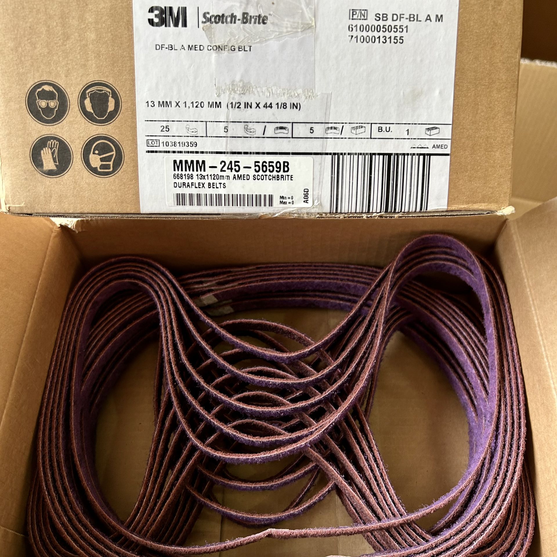 70x 3M 668198 13x1120mm AMED SCOTCHBRITE DURAFLXE SANDING ABRASIVE ...
