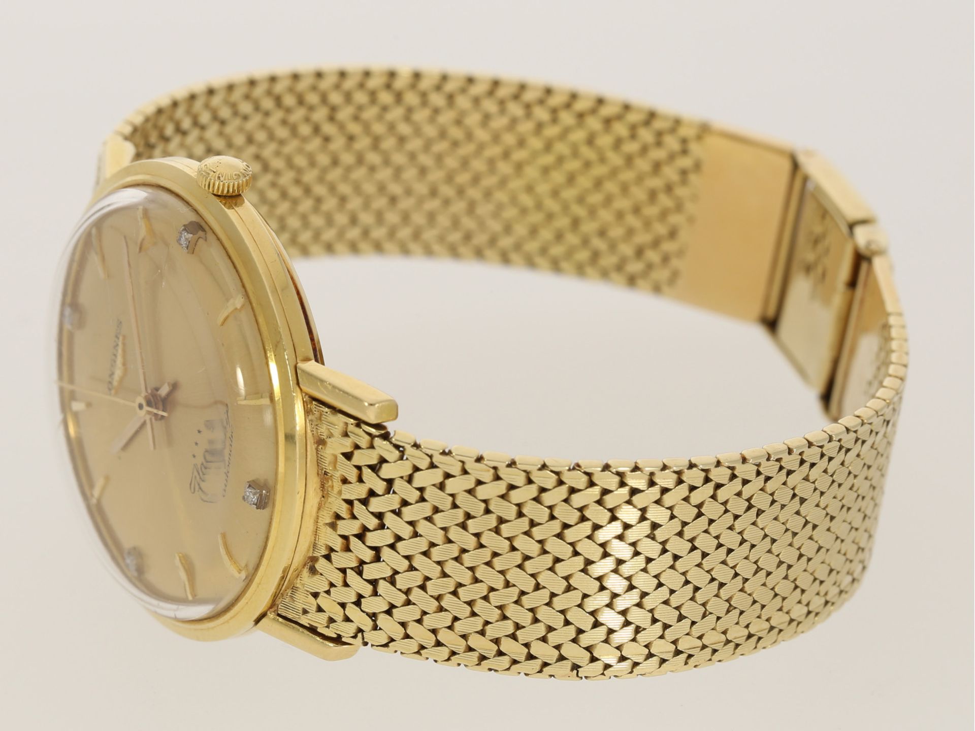 Armbanduhr: luxuriöse, goldene, automatische vintage Herrenuhr ...