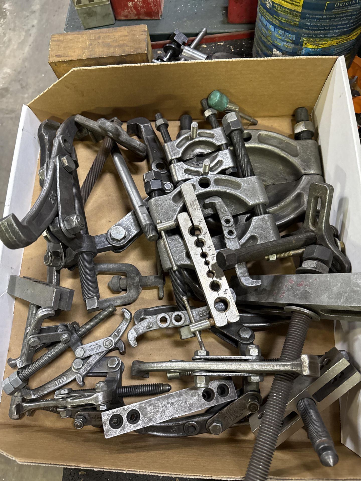 Large Box of Various Size Gear Pullers