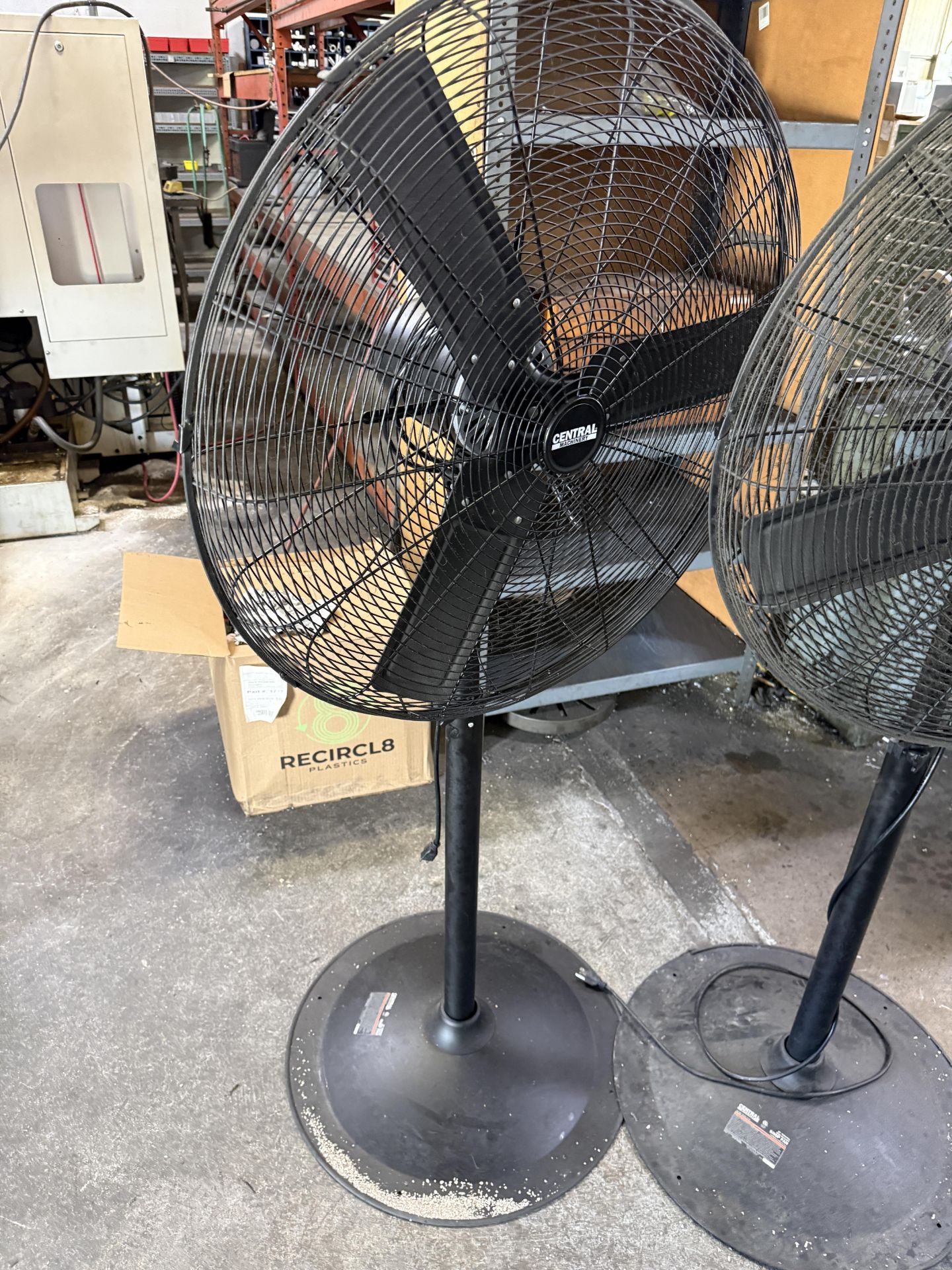 (2) 30" Central Machinery Pedestal Shop Fans