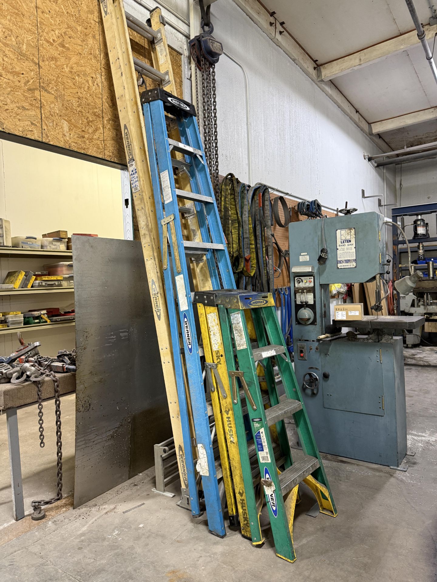 4 Shop Ladders (2) 4 Foot Husky & Werner, (1) 8' Werner & Werner, 20 ...