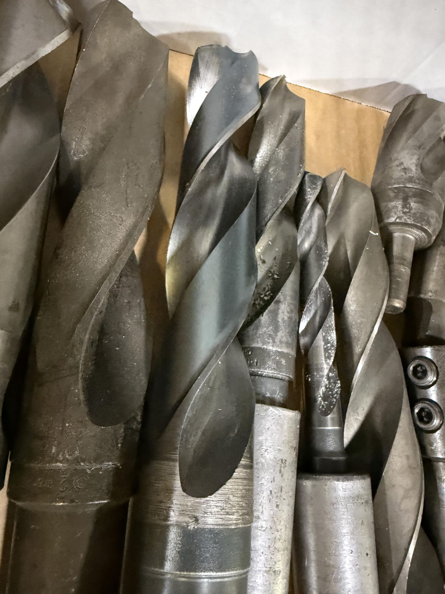 Large Box of Large Drills 2", 1", 1 1/2" & Others
