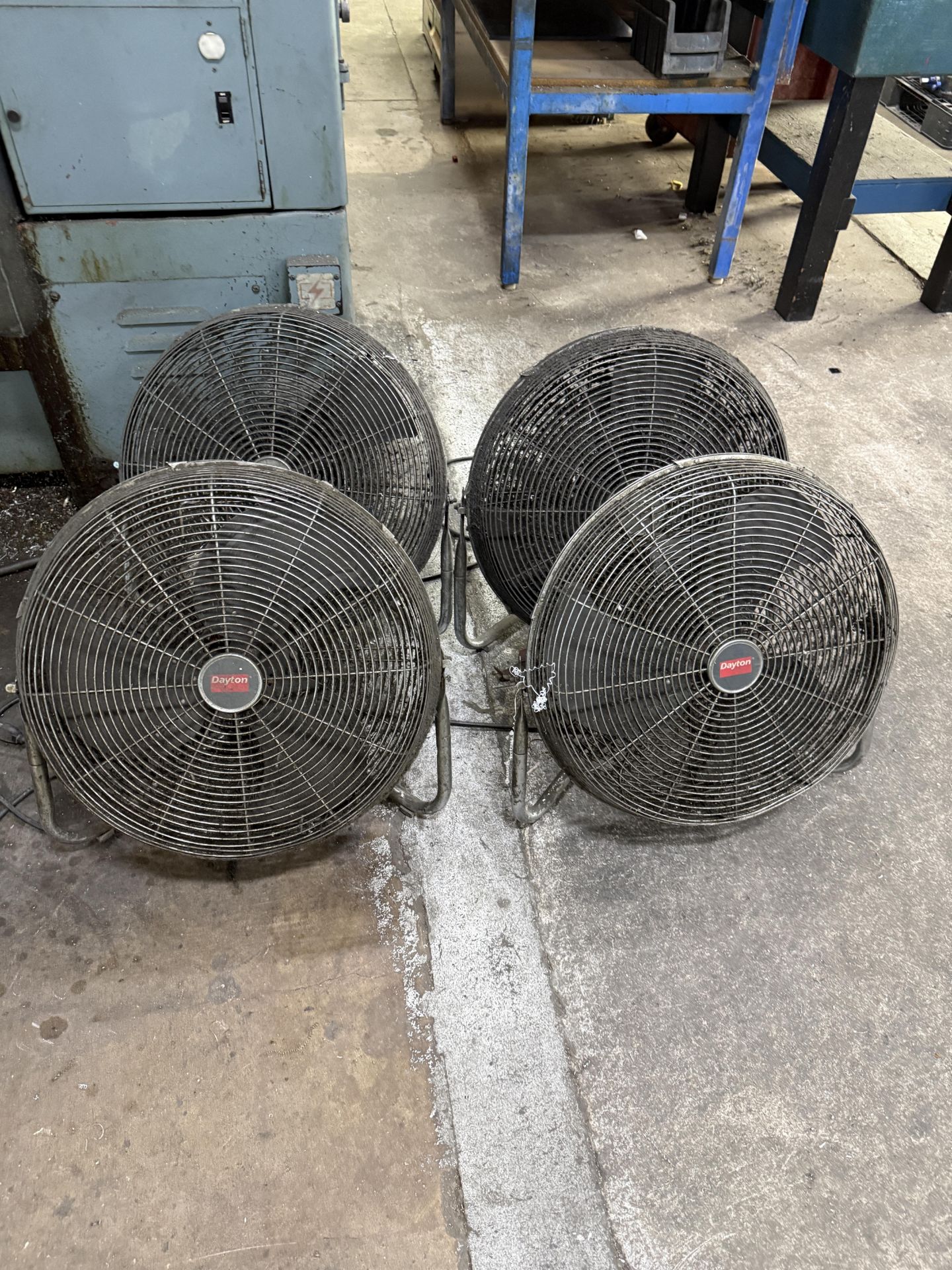 (4) Dayton Floor Shop Fans Model 2LY89